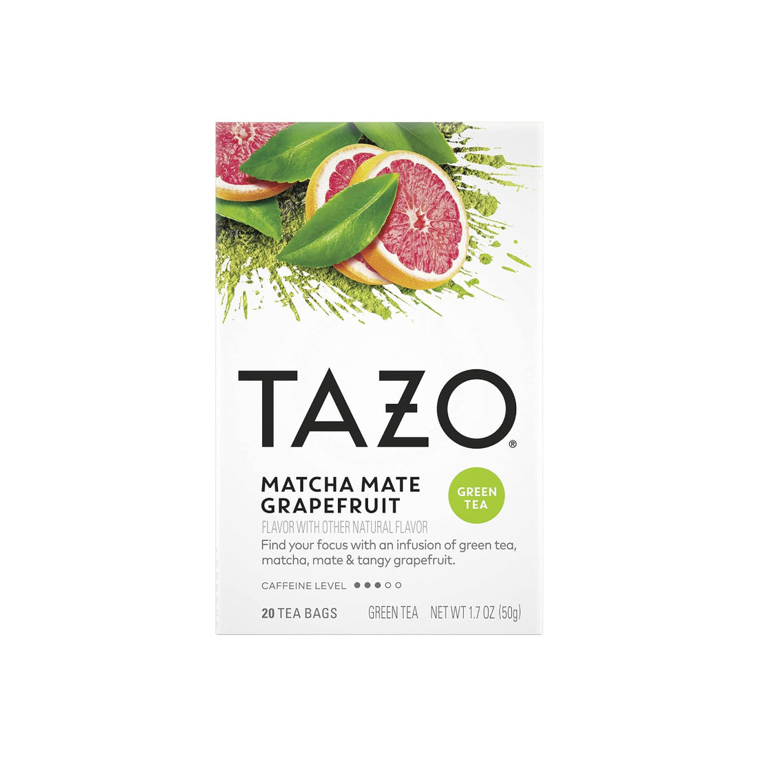 Tazo Matcha Mate Grapefruit Tea Bags (20 Count) – The Kitchen Barista ...